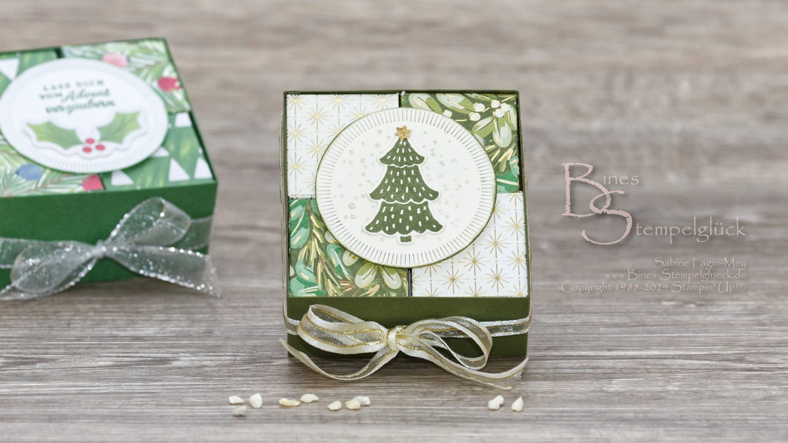 Advent - Advent - Raffinierte Roll Up Box • Bines Stempelglück